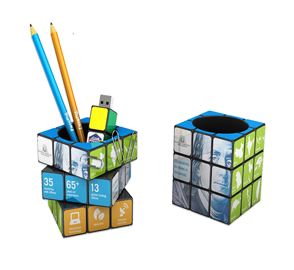 Rubik's Pen Pot | Customizable Rubik’s Corporate Gifts – Cazh